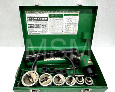 Greenlee 7506 Slug-Splitter Hydraulic Knockout Punch Set w/ 767 Hand ...