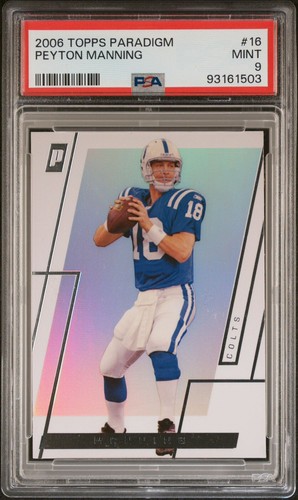 2006 TOPPS PARADIGM PEYTON MANNING CARD #/169 *GRADED PSA MINT 9 ...