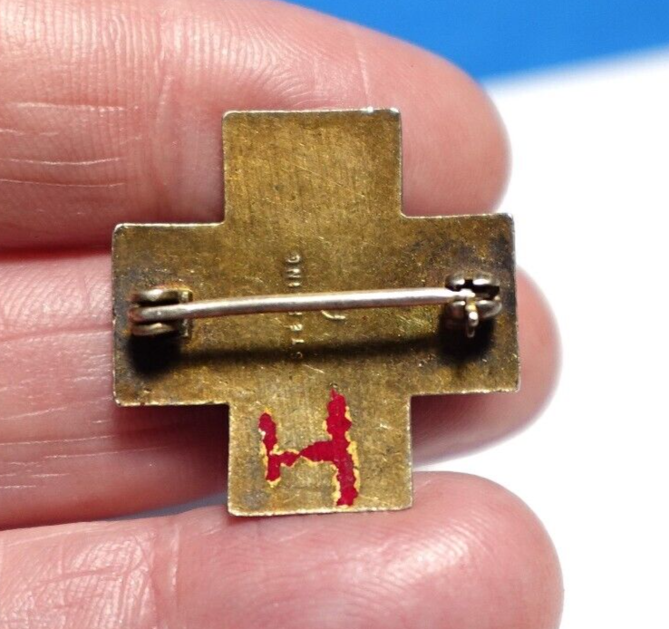 AMERICAN RED CROSS PIN GOLD ON STERLING SILVER ENAMEL 5.4 GRAMS | eBay