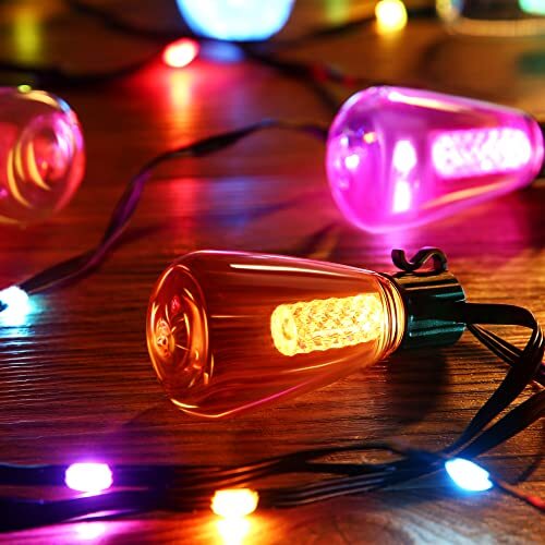Smart Outdoor String Lights, 50ft APP Control LED Patio Lights ...