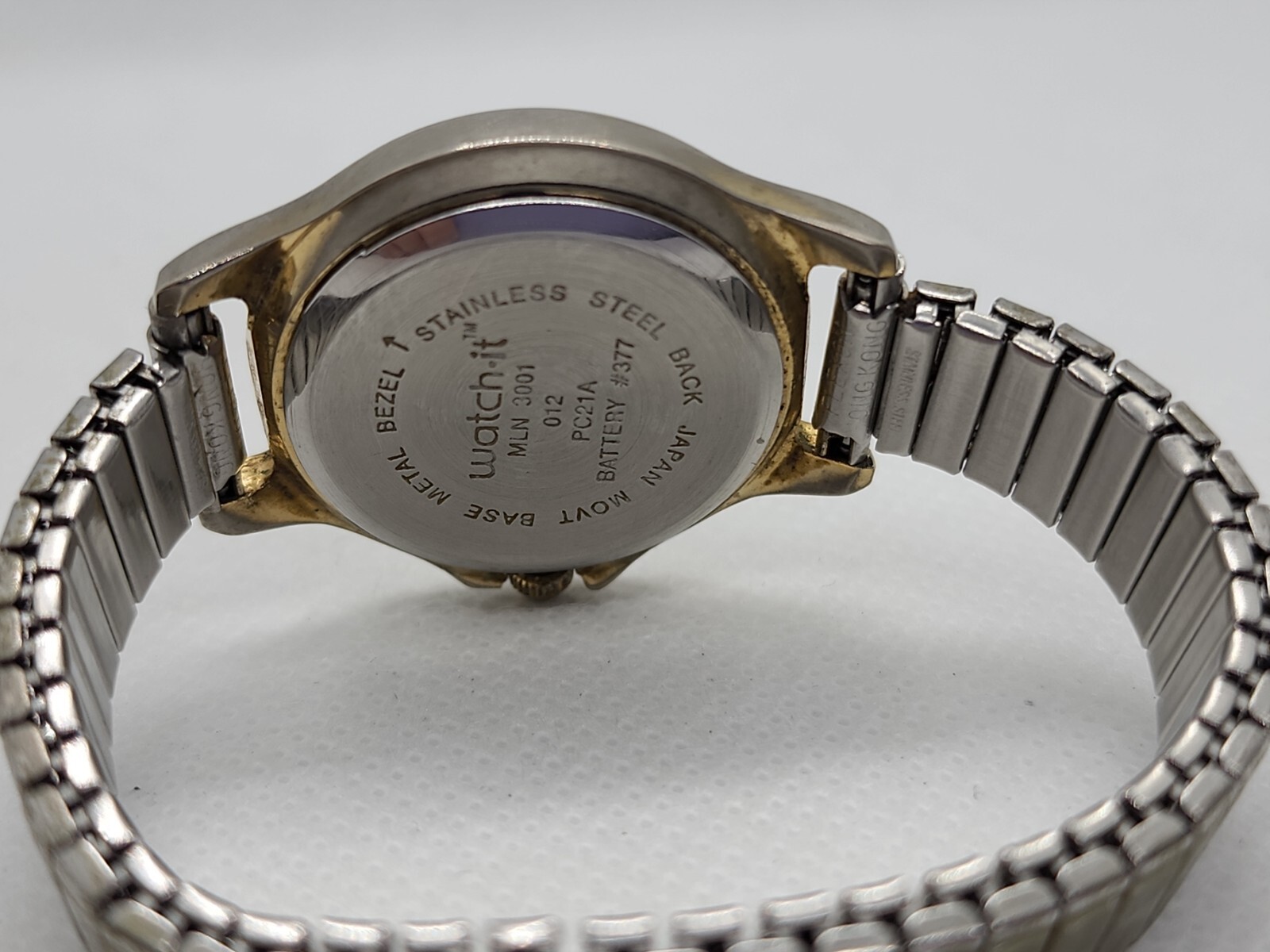 Watch By Watch-it Two Tone Gold & Silver Stretch Band MLN 3001 012 ...