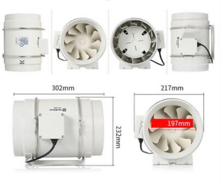 Hot Sale $529(RRP$ 699) 4 Rooms Turbo Fan Heat Transfer Fan Kit Inline ...