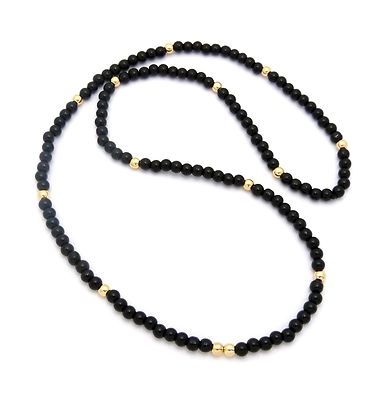 NEW FASHION RAPPERS 6mm 30" BLACK GLASS BEADS CHAIN HIP HOP NECKLACE | eBay