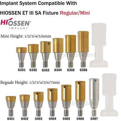 Dental Attachment Abutment 1-7mm fits Hiossen ET III SA Fixture Mini ...