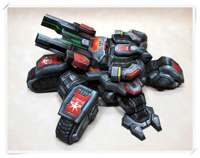 StarCraft 2 Terran Human the Crucio Siege Tank DIY Paper Model 11cm=4 ...