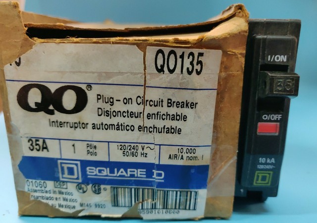 Square D QO135 Circuit Breaker 35a 120/240v 1p for sale online | eBay