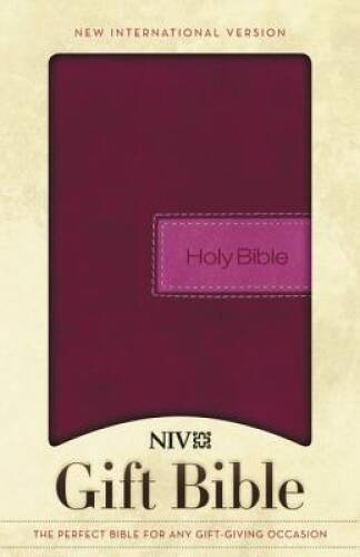 NIV, Gift Bible, Imitation Leather, Red/Pink, Red Letter Edition - GOOD ...