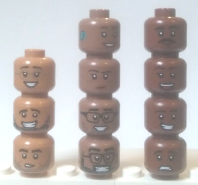 LEGO minifigure HEADS skin tones variety castle space DC Marvel Harry ...