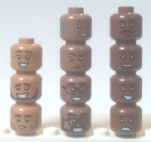 LEGO minifigure HEADS skin tones variety castle space DC Marvel Harry ...
