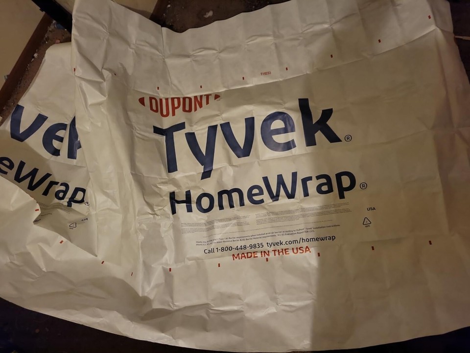4'x9' TYVEK HomeWrap- Siding Wall, Moisture Barrier Ground Sheet Tent ...