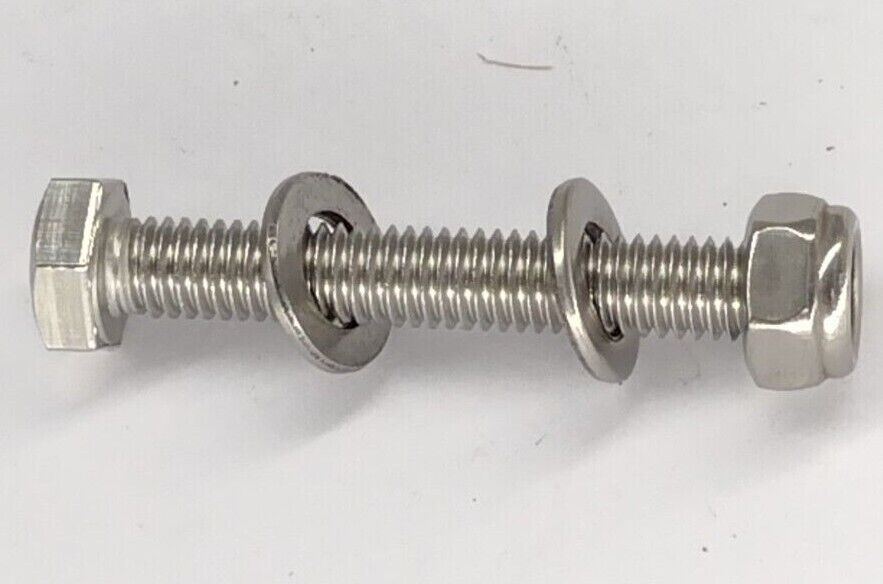 M4 M5 M6 M8 M10 A2 STAINLESS STEEL BOLTS NYLOC LOCKING NUT WASHERS SET ...