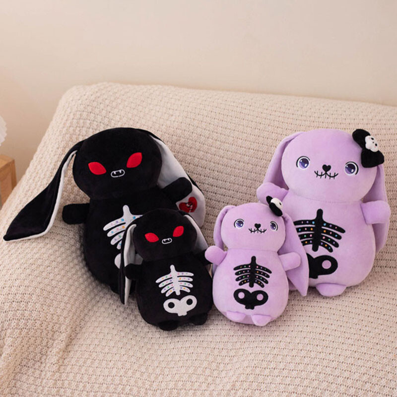 Cross-border New Halloween Plush Toy Dark Skull Bunny Cartoon Doll ...