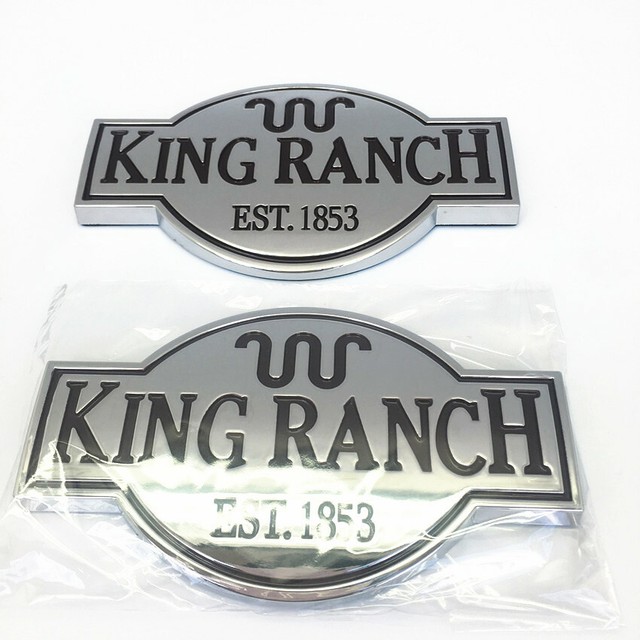 2 x OEM king Ranch Front Door Tailgate Emblems Badge 3D Sticker Decal ...