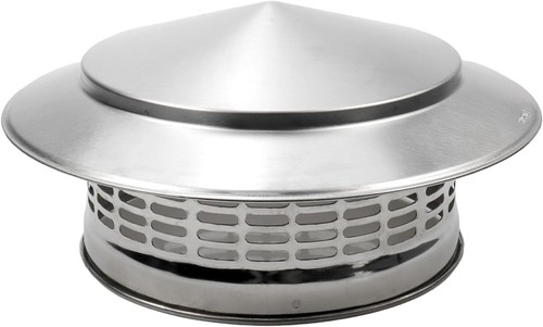 8" Round Stainless Steel Chimney Cap Cone Top Chimney Cap Round Pipe ...