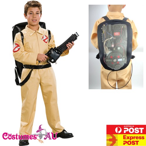 Boys Ghostbusters Costume Kids Ghost Catchers Child Girls 80s Halloween ...