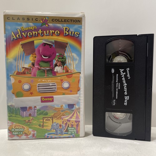 Barney - Barneys Adventure Bus (VHS, 1997) Clamshell Kids Vintage Retro ...