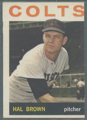 1964 Topps #56 Hal Brown Houston Colt .45s Miscut | eBay