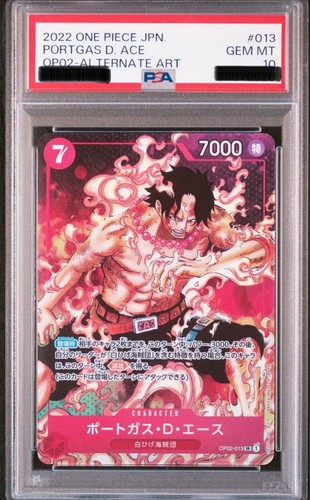 PSA 10 Portgas D. Ace Art Japanese Paramount War OP02-013 One Piece ...