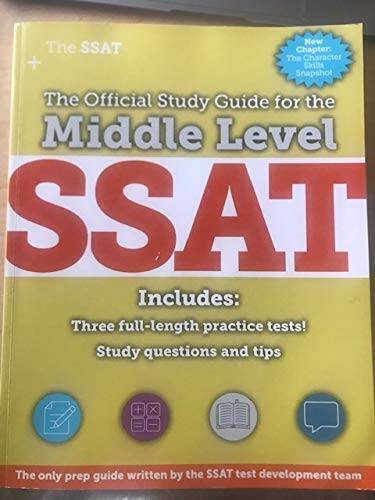 The Official Study Guide for the Middle Level SSAT - Paperback - GOOD ...