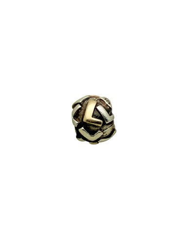 Pandora Sterling Silver & Gold Letter L Charm | eBay