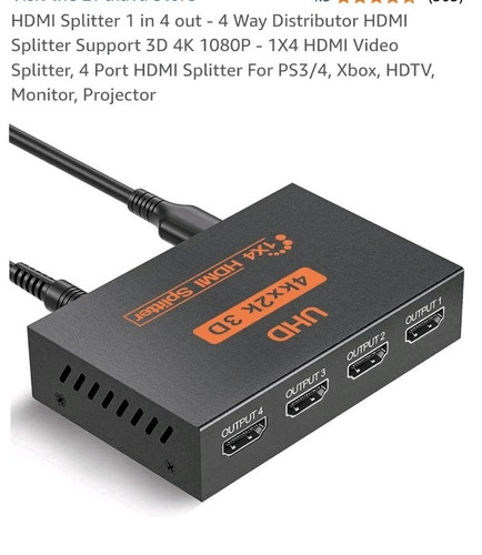 HDMI BOX 1*4 HDMI splitter 1 input 4 output 4K 3D 4 HDMI Signal ...