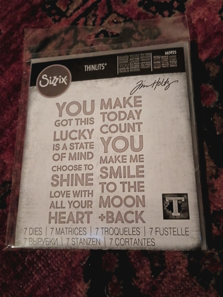Sizzix Tim Holtz Thinlits 7 Dies 665925 BOLD TEXT#2 | eBay
