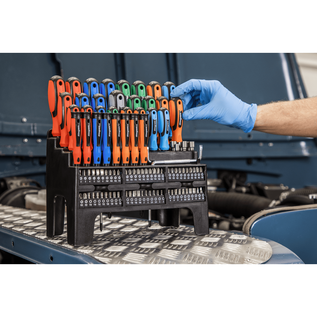 Sealey S01248 Screwdriver, Bit & Nut Driver Set 100pc JUMBO Mixed Set ...