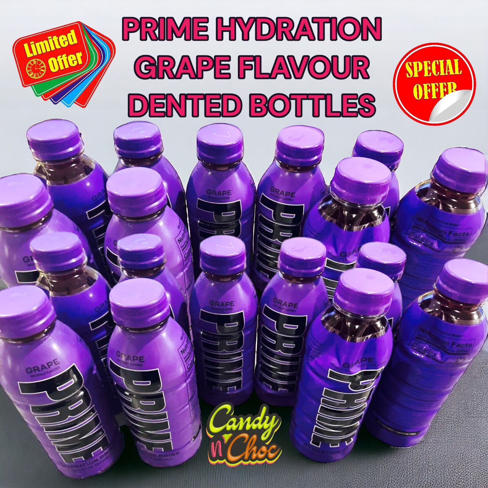 Prime Electrolytes Hydration Drink, Grape - 500ml (PH7O16ORG04) for ...