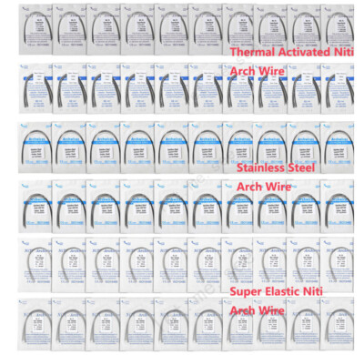 100 Ortho Dental Arch Wire SS Super Elastic Niti Thermal Activated ...