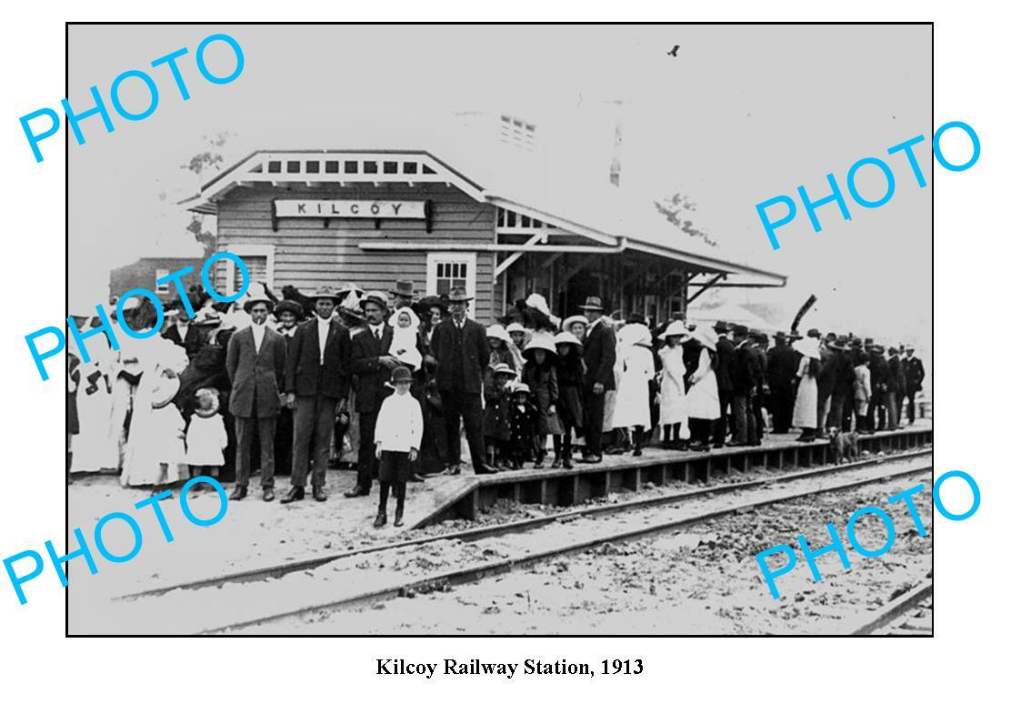 OLD 8x6 PHOTO KILCOY RAILWAY STATION c1913 QLD. | eBay