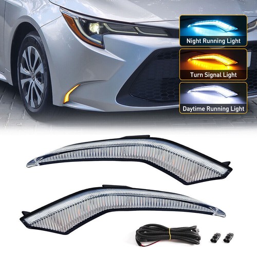 For Toyota Corolla L LE XLE Model 2020-2023 LED Daytime Running Fog ...