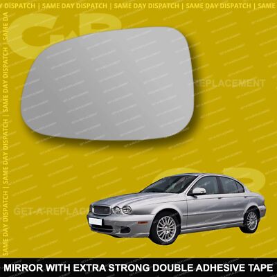 For Jaguar X-Type wing mirror glass 08-09 Left Passenger side Spherical ...