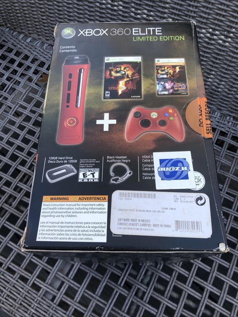 Microsoft Xbox 360 Elite Resident Evil 5 Limited Edition 120GB Red ...