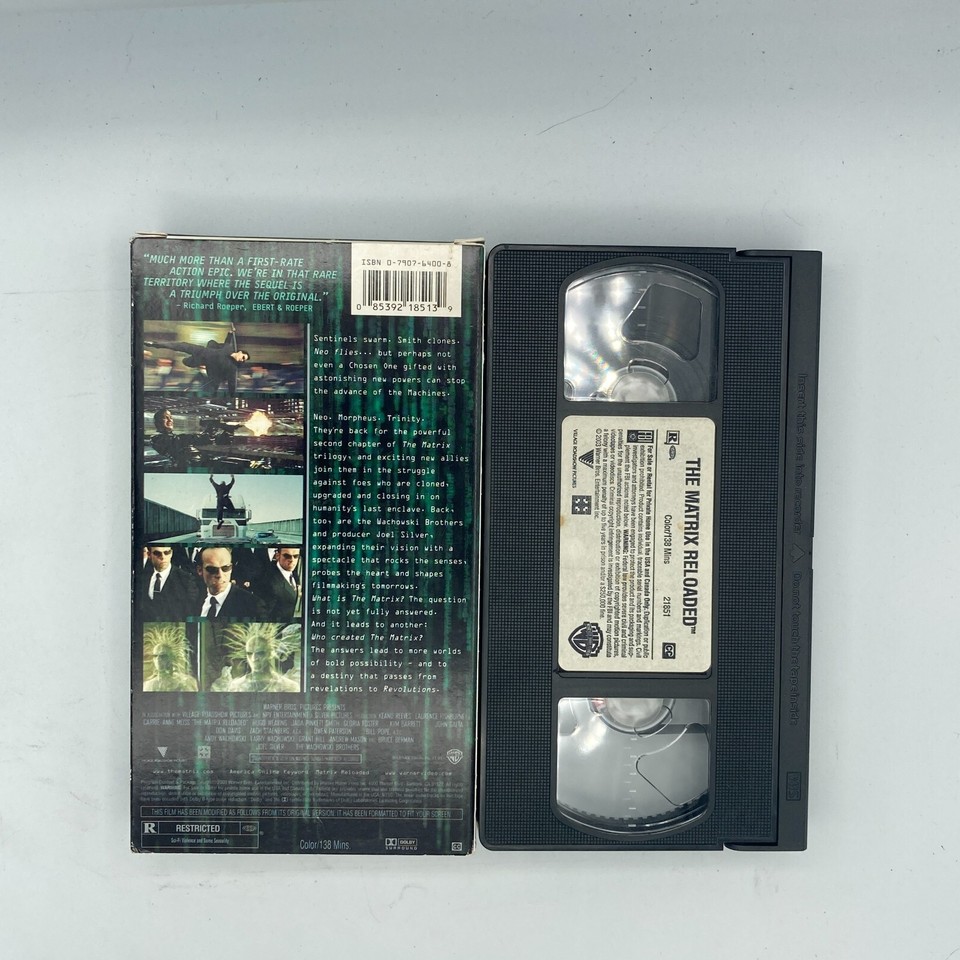 Matrix Reloaded, The (2003), VHS Movie, Warner Home Video (2003), K ...