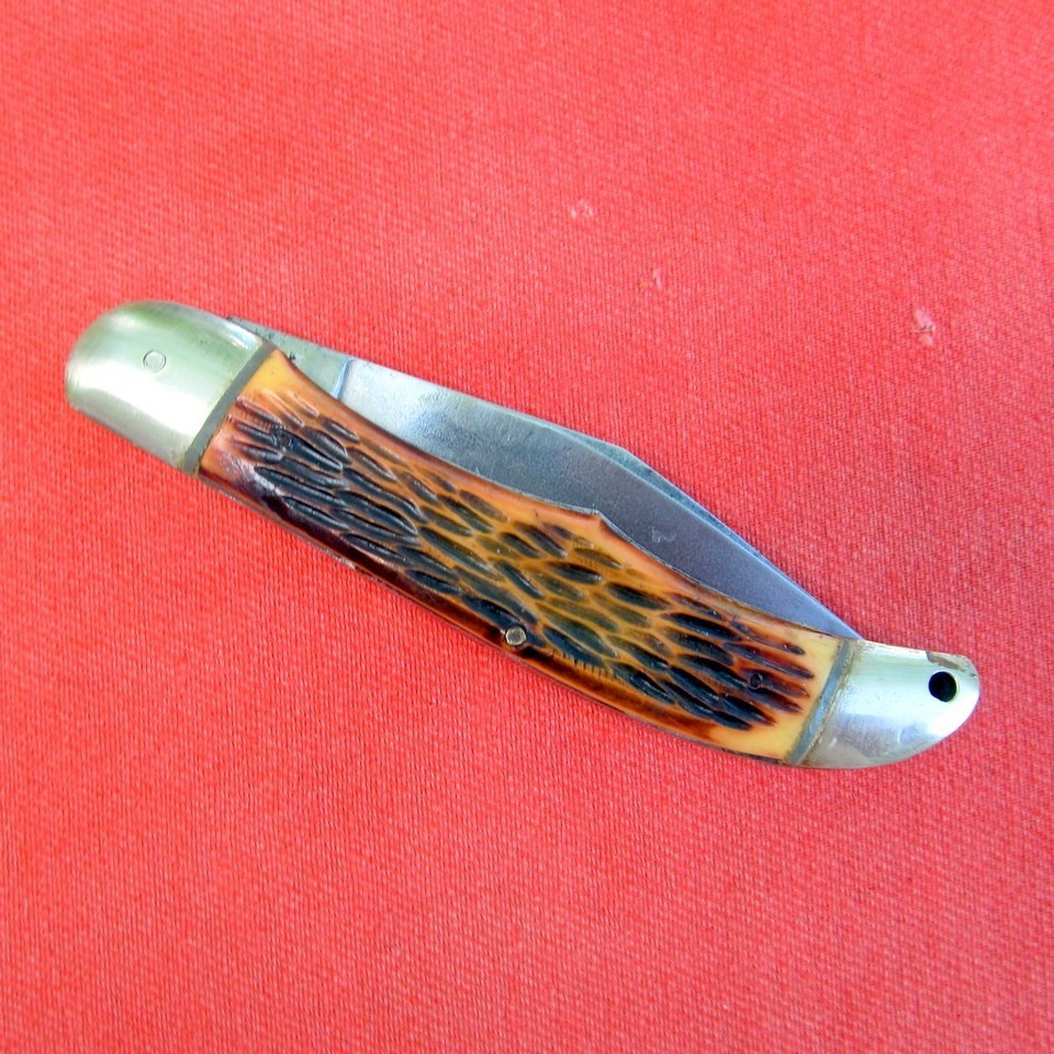 Vtg. VALOR #560 Japan Large 2 Blade Folding Knife 5 1/2''C 3 1/2 ...