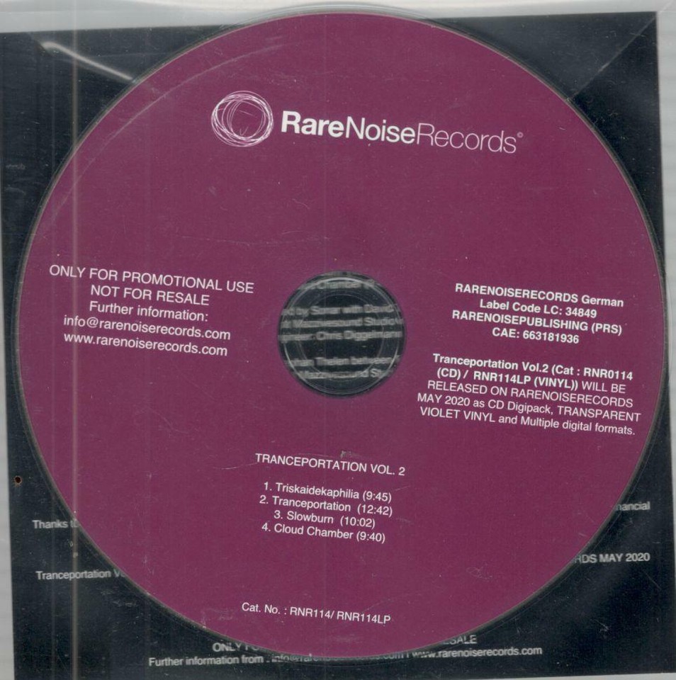 Sonar: Tranceportation - Vol. 2, 4 Track, Advance CD w/ No Back Cover ...