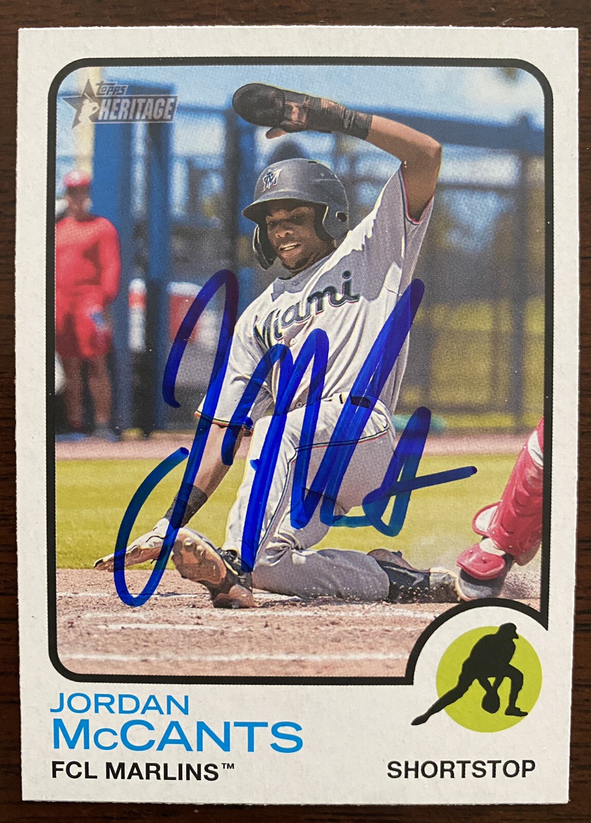 JORDAN MCCANTS Auto Signed 2022 Topps Heritage Minors Baseball Card ...