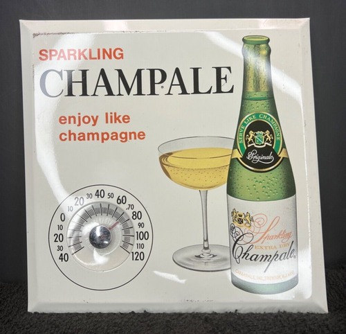 Champale Like Champagne Vintage ORIGINAL 1950s Tin Sign Thermometer | eBay