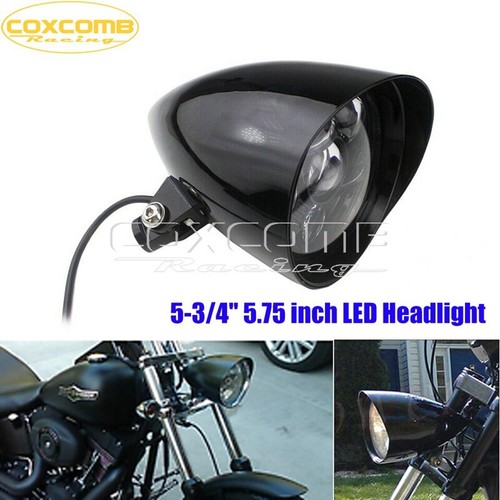 Universal Fit 5 3/4" 5.75" - LED Bullet Headlight for Harley Davidson ...