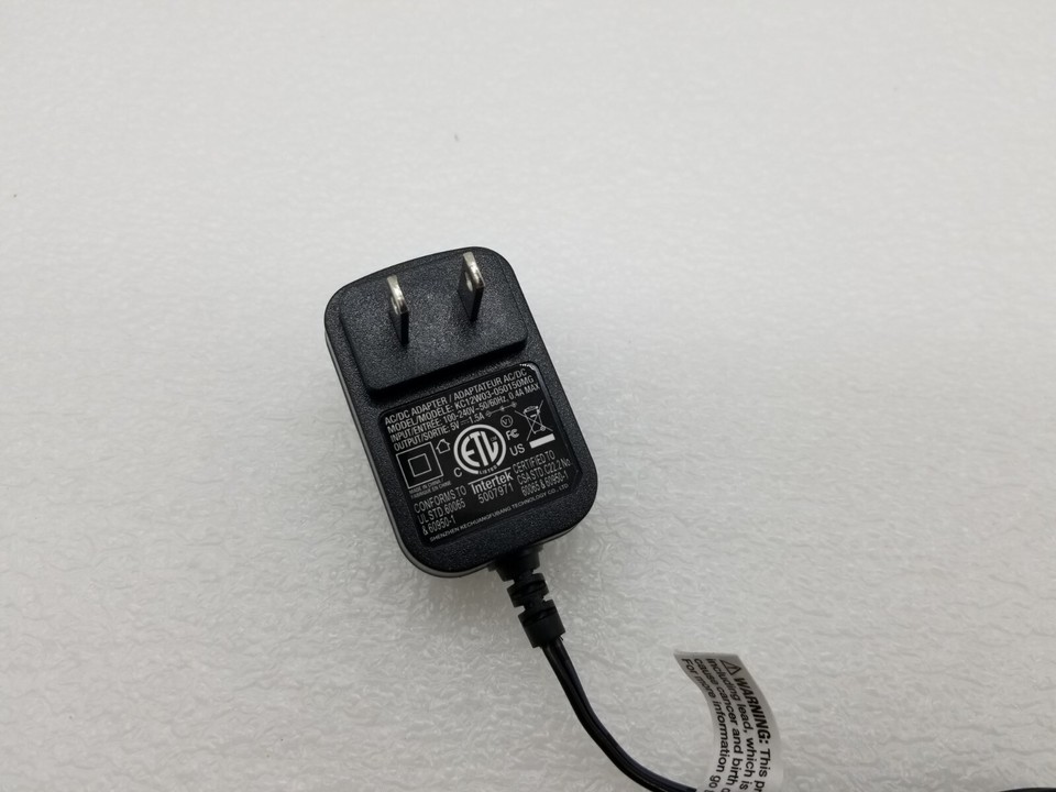 Intertek 5VDC 1.5A AC/DC Adapter Wall Power Supply 5V 5ft KC12W03 ...