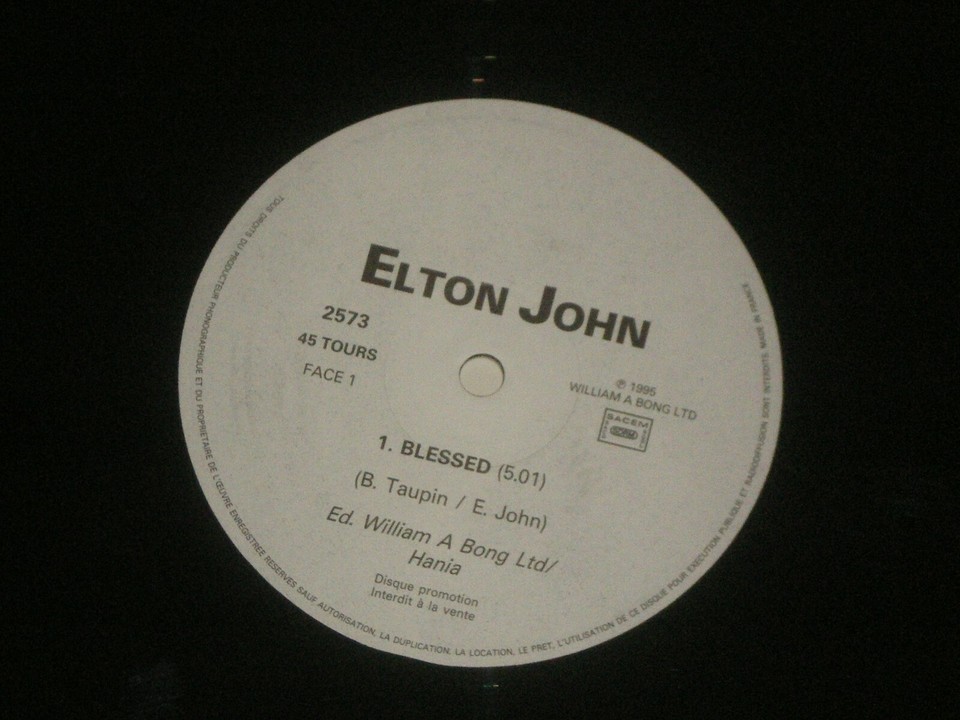 elton john blessed (5,01)/blessed (5,01) maxi 45 t 12" france && | eBay