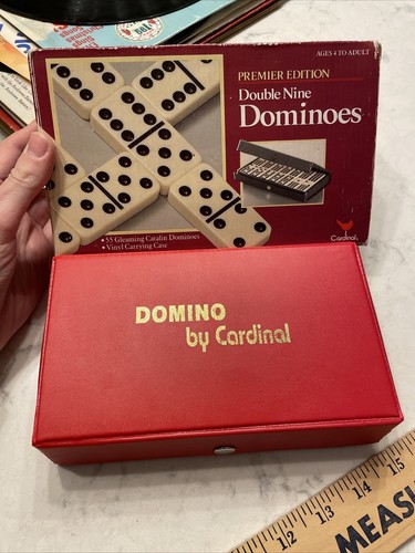 Vintage Cardinal Premier Edition Double Nine Dominoes 55 Pieces | eBay