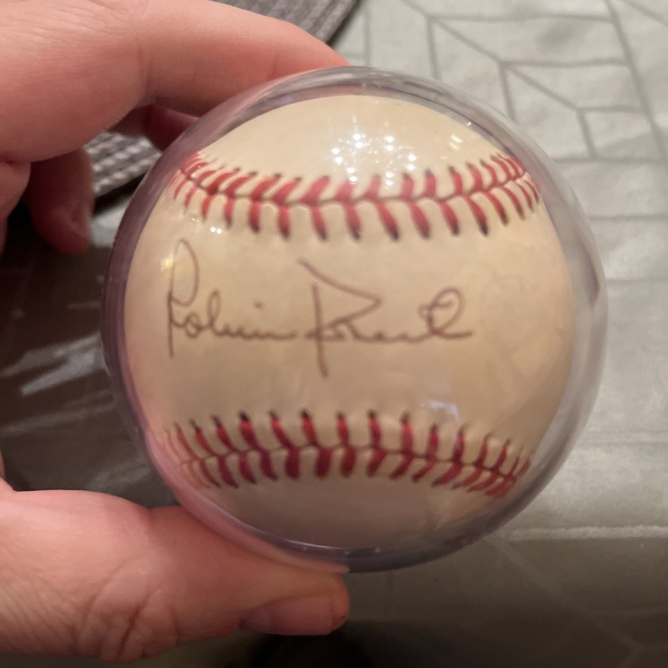 Robin Roberts Autographed Baseball And 1957 Topps 15 Phillies Card | eBay