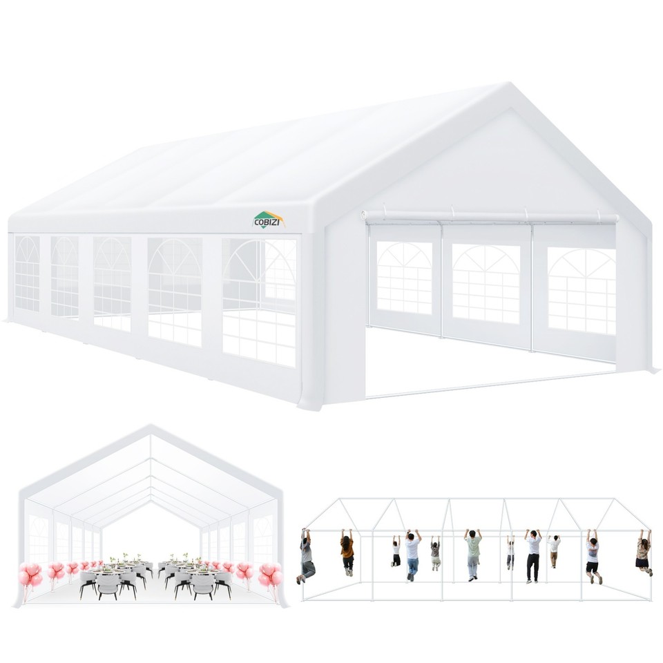 COBIZI 16x32 Heavy Duty Party Tent with Sidewalls Commercial Wedding ...