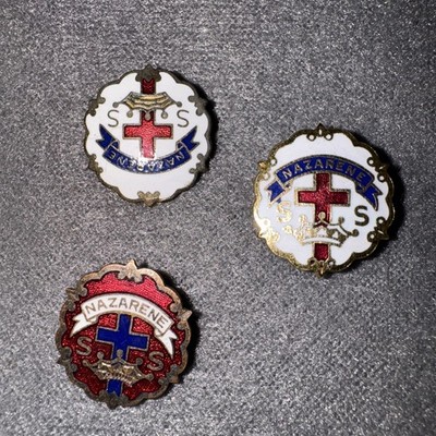 Vintage Nazarene Sunday School Cross and Crown Lapel Pins 3 Different ...