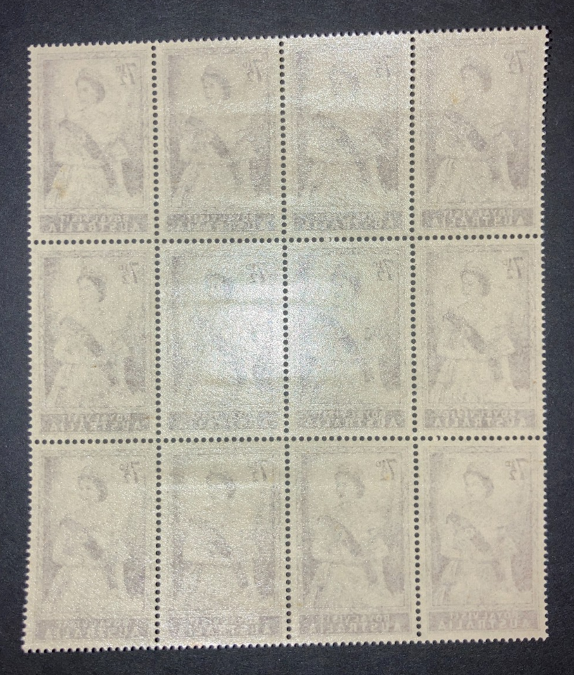 ROYAL VISIT 1954 - 7 1/2d PURPLE BLOCK OF TWELVE - MNH | eBay Australia