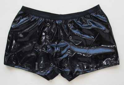 R3621 Mens Trunk Boxer Brief PVC Vinyl Tricot back Black | eBay