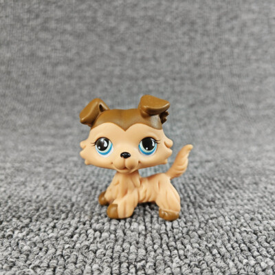 Littlest Pet Shop RARE LPS Figure Tan Collie Dog Puppy Teardrop Eyes ...