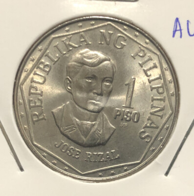 1981 Philippine 1 Piso HIGH GRADE Copper Nickel Coin-Jose Rizal-KM#209. ...