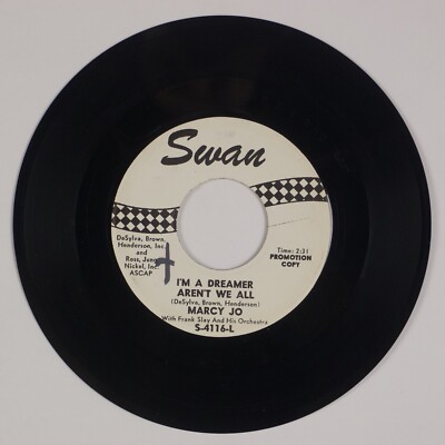 MARCY JO: First Kiss / I’m A Dreamer Arent We All US Swan ’63 Pop 45 | eBay